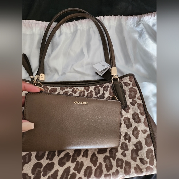 Coach | Bags | Coach Madison Ocelot Jaquard Cafe Carryall Purse | Poshmark